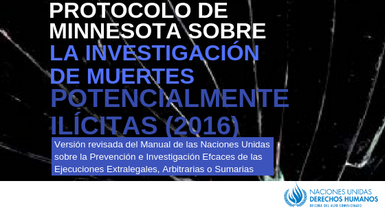 Protocolo de Minnesota sobre la investigación de muertes potencialmente ...